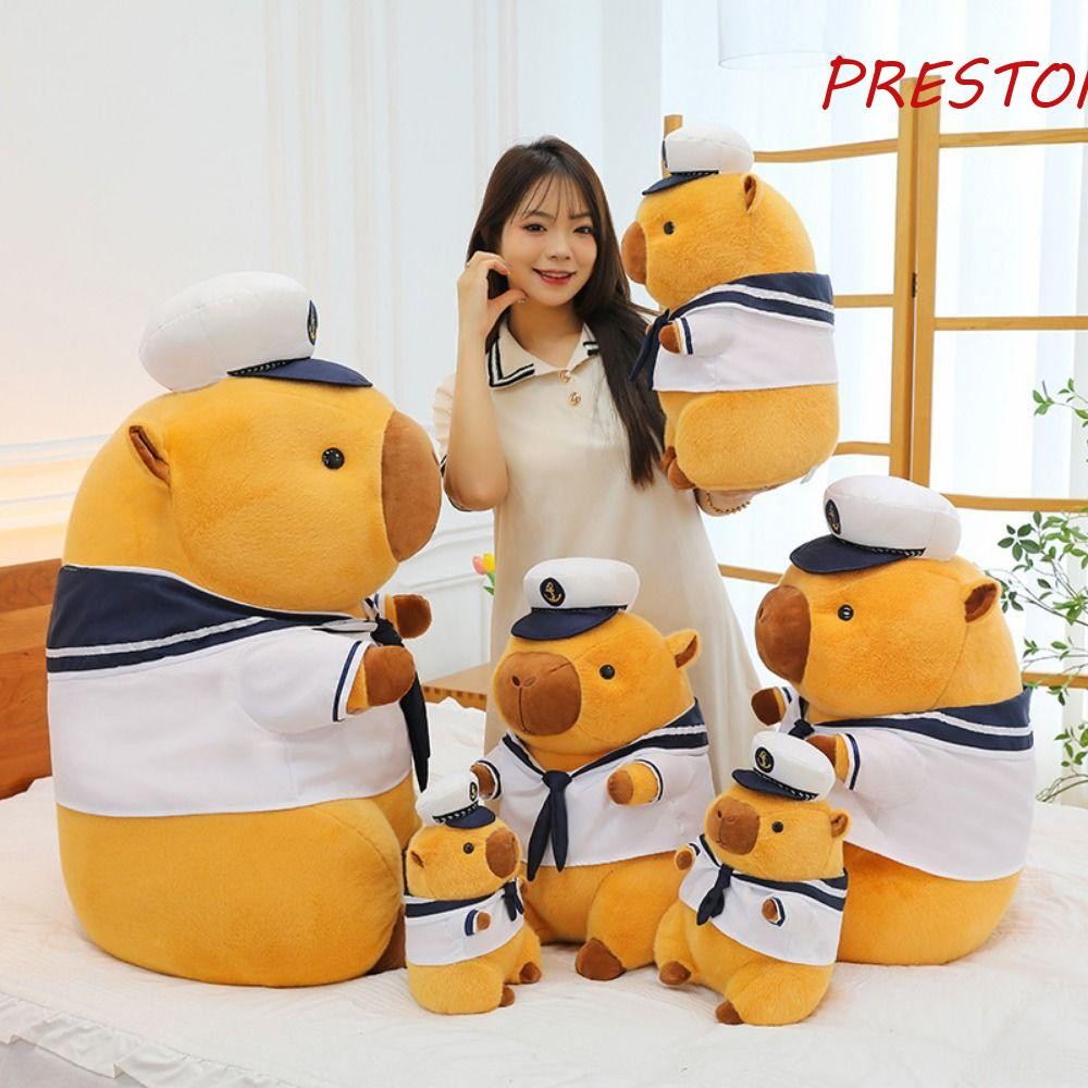 PRESTON Navy Sailor Capybara Doll, Cartoon Cute Simulation Capybara ...