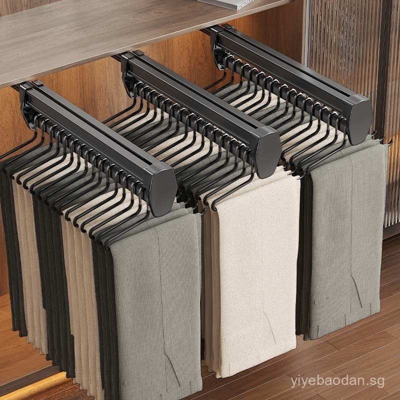 Multi-Functional Wardrobe Special Pull-Out Pants Rack Home Top-Mounted ...