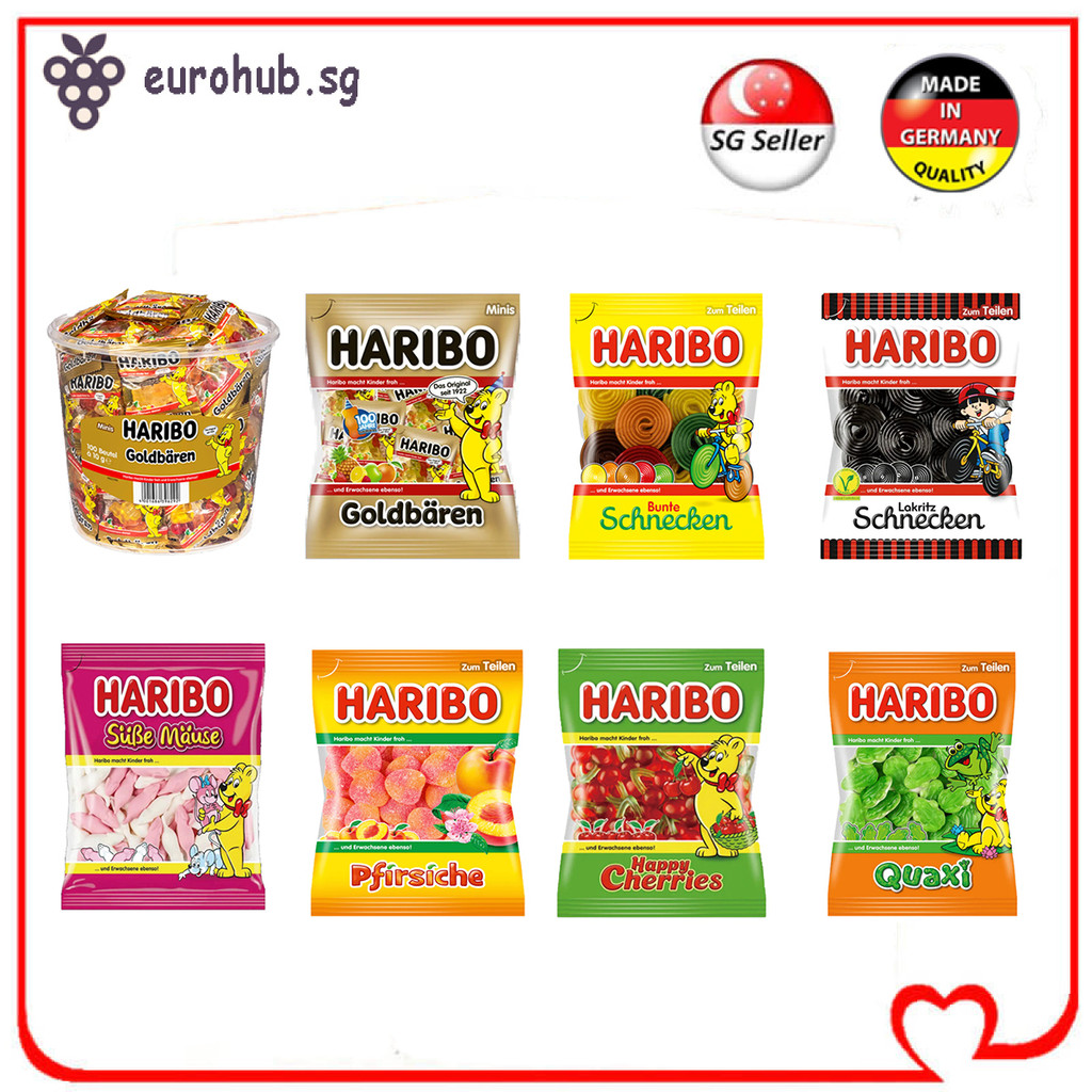 Haribo gummy assorted Flavor Germany Sour Sweets candy goldbear cola ...