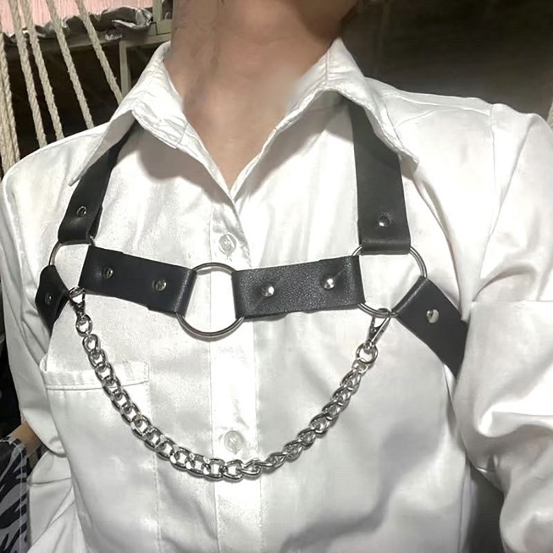 Chest Chain Sexy Men's Harness Neck Strap Body Punk Style Shoulder ...