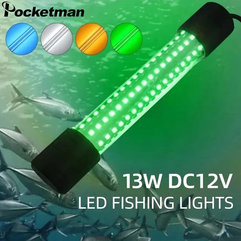 13W DC 12V 24V LED Fishing Lights Waterproof Underwater Fishing Lamp ...