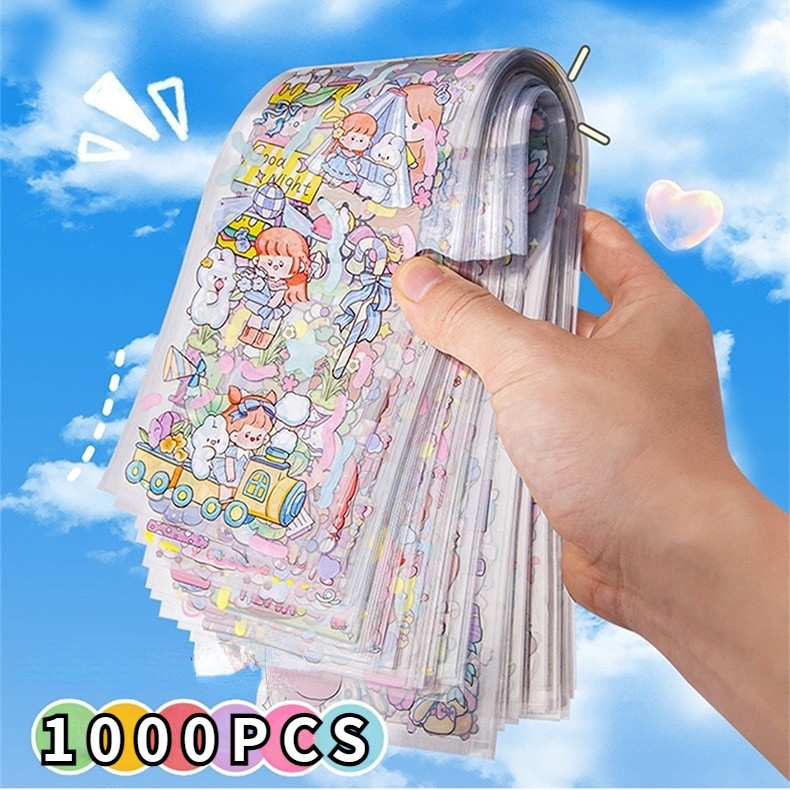 1000PCS Cartoon Cute Pattern Girl High Appearance Level Hand Ledger ...
