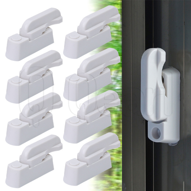 T-Shaped Window Lock - White Aluminum T Shaped Lock - Safety Hasps ...