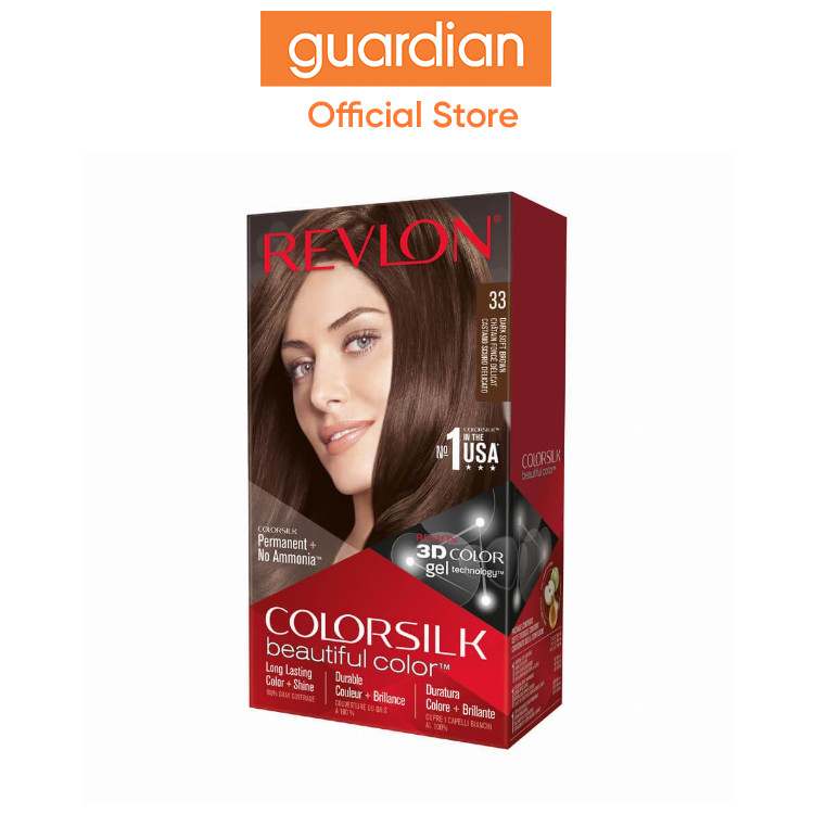 Revlon ColorSilk Hair Colour 33 Dark Soft Brown | Shopee Singapore