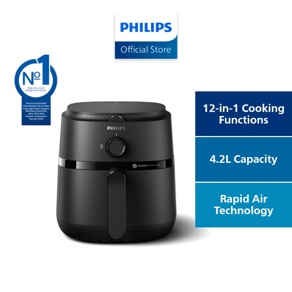 (NEW) PHILIPS 4.2L 12-in-1 Airfryer 1000 Series - NA120/09 | Shopee Singapore
