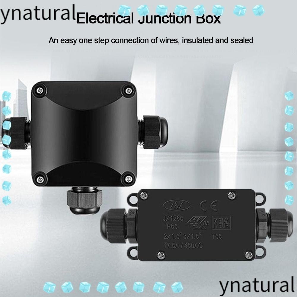 YNATURAL Electrical Junction Box, IP68 ABS Plastic Cable Connector ...