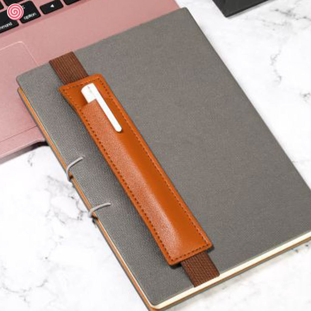 Pen Holder for Notebooks Pen Case PU Leather with Elastic Band Book ...