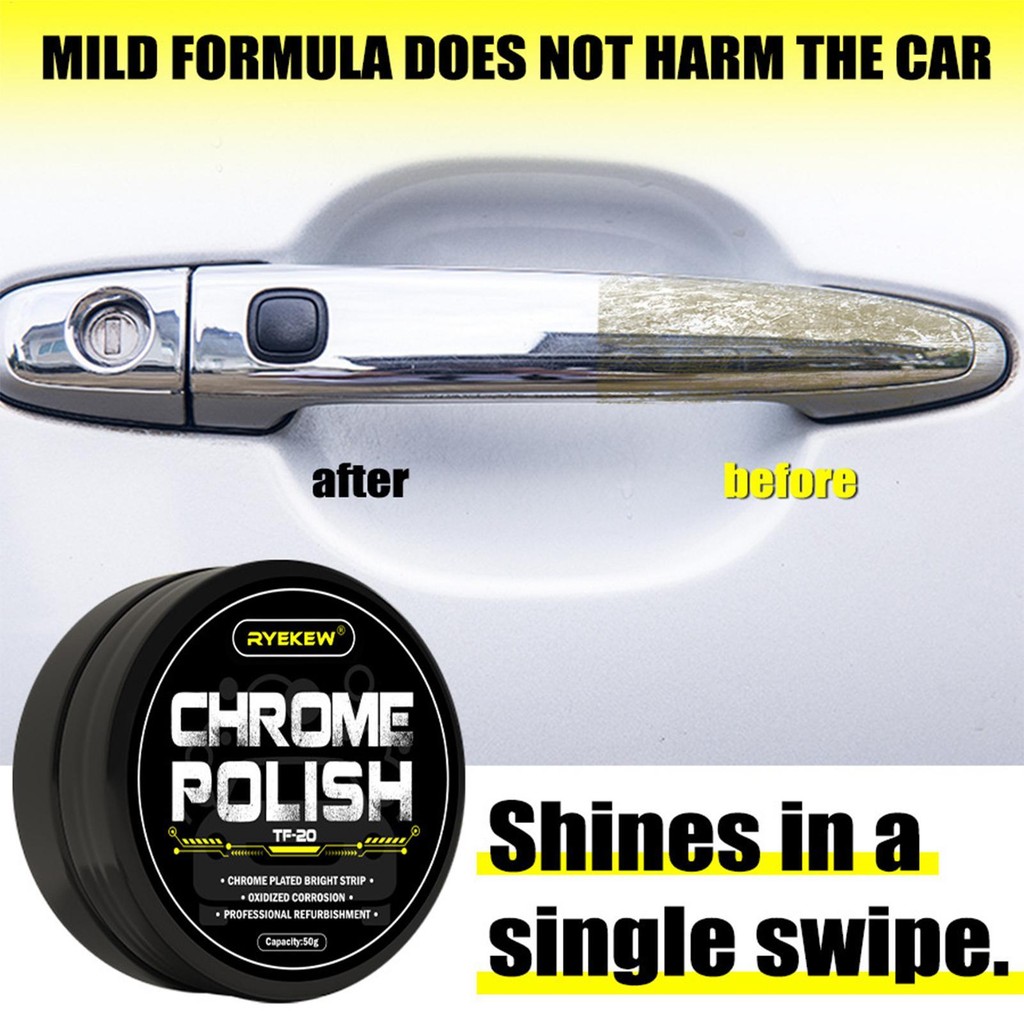 Metal Polish Car Emblem Metal Cleaner Polishing Compound Car Chrome ...