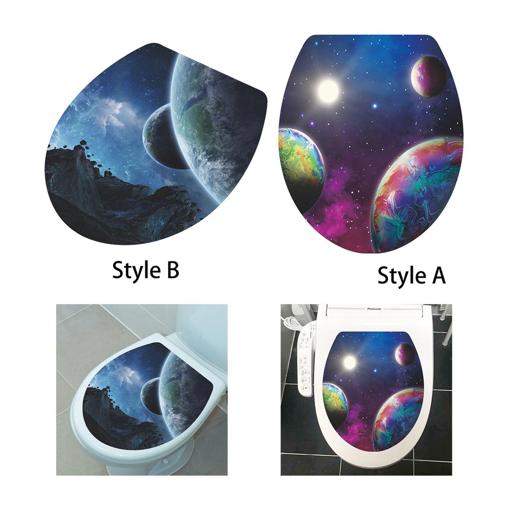 [starlights2] Toilet Sticker Toilet Seat Cover Decal for Shopping Mall ...