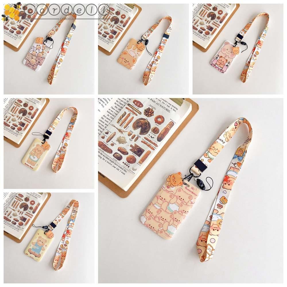 CORDELL Hanging Neck Card Case, Credit Card Holder ID Card Cover Butter ...