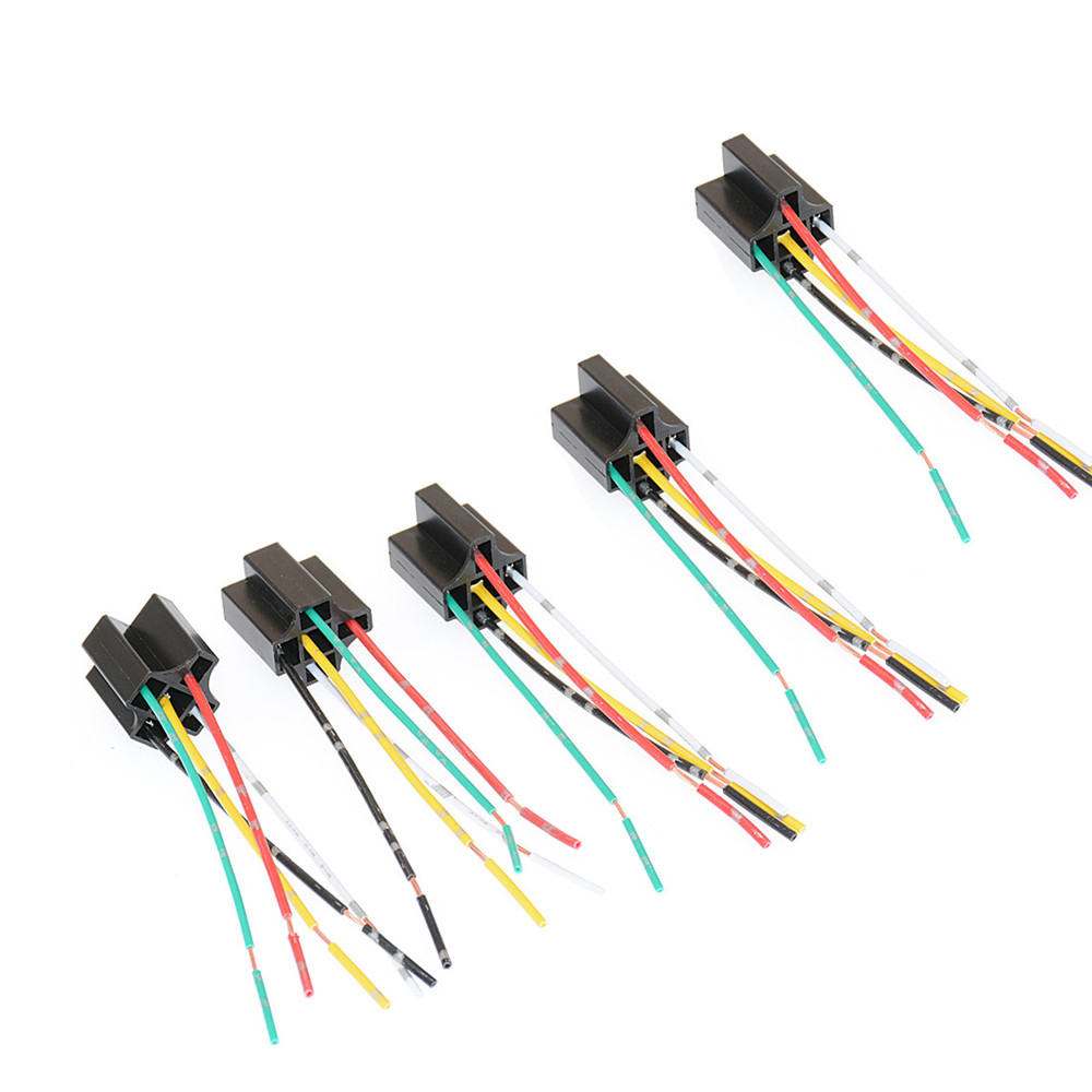 12V DC 5-PIN SPDT Interlocking Relay Socket Harness Base with Wires 12 ...