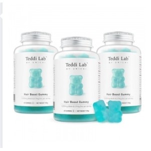 [BUNDLE OF 3] Teddi Lab Unichi Hair Boost Gummy (60 Gummies) | Shopee ...