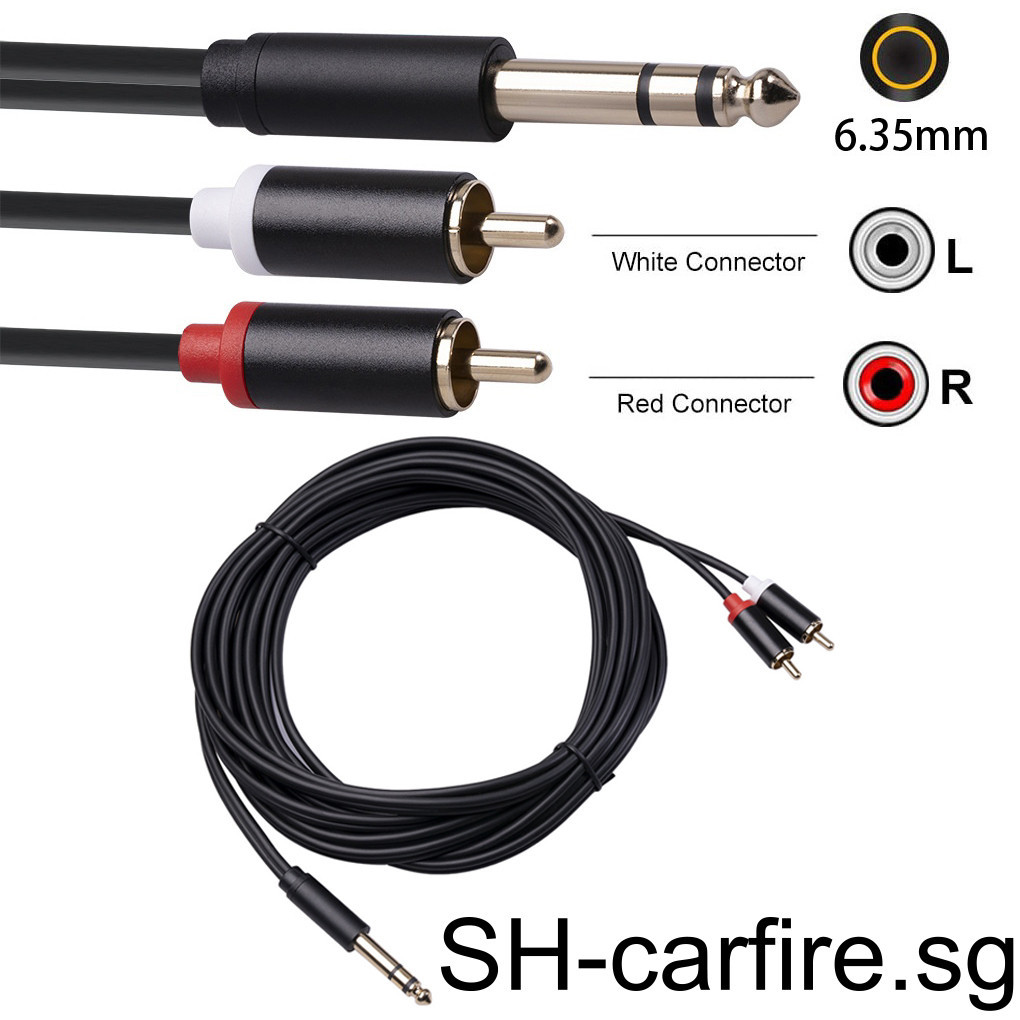 1/2 Audio Cable Double Gold-plated Plug OFC Oxygen Free Copper ...