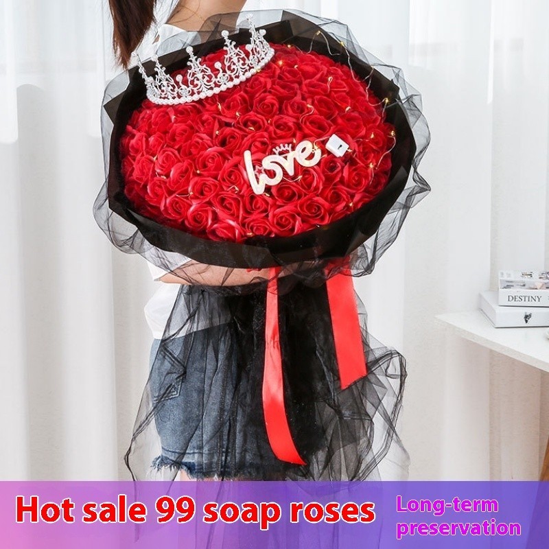 Rose birthday gift 99 get a Valentine's Day confession gift male and ...
