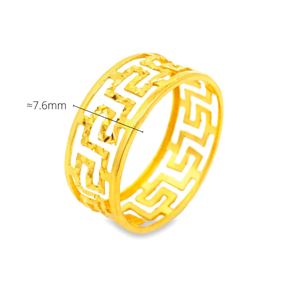 Top Cash Jewellery 916 Gold Line Design Full Ring | Shopee Singapore