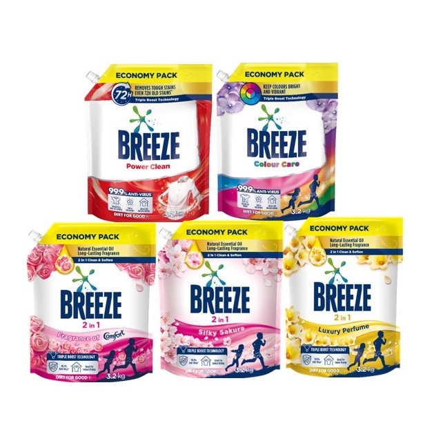 Breeze Detergent Liquid Big Refill 3.2KG | Shopee Singapore
