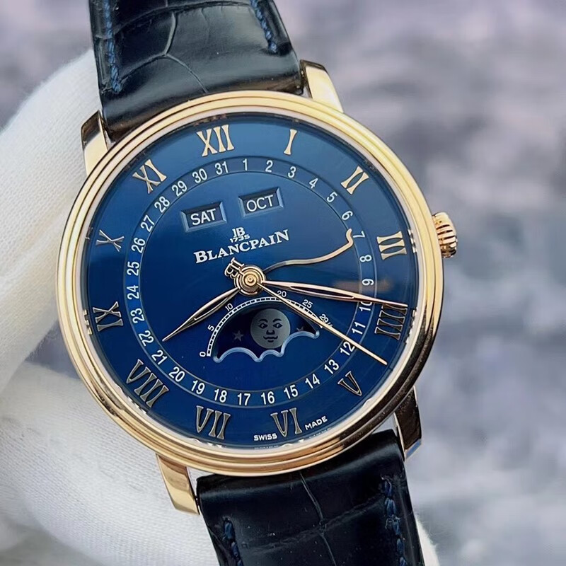 Blan Classic Series 6654 Charming Gentleman Blue 18K Rose Gold Material ...