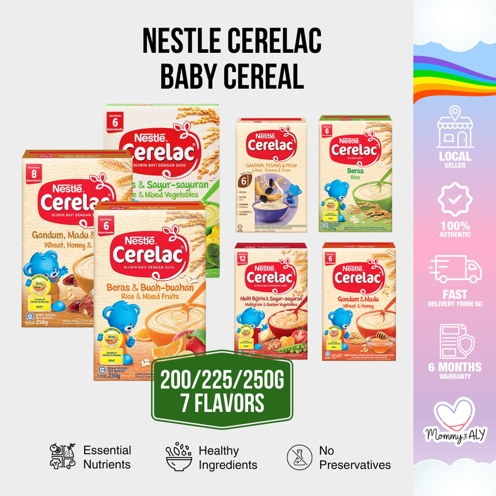 Nestle Cerelac Rice & Milk Cereal - 350g/500g, Nutritious Baby Meal ...
