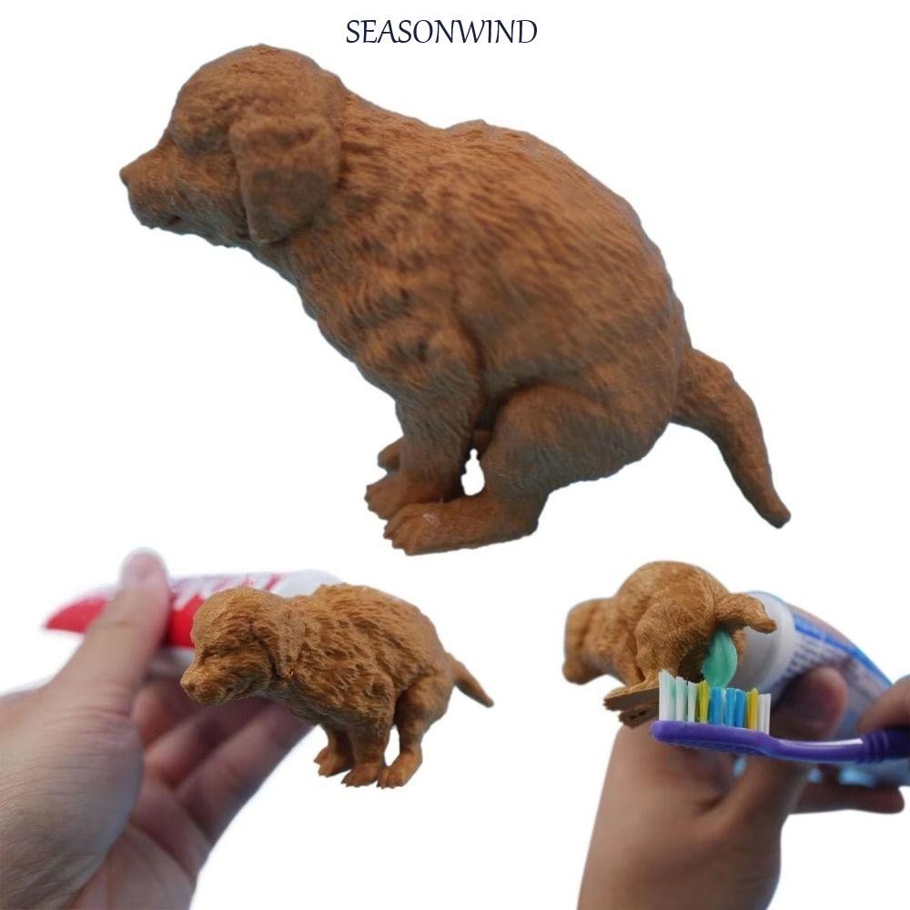 SEASONWIND Puppy Poop Toothpaste Dispenser, Funny Creative Dog Butt ...