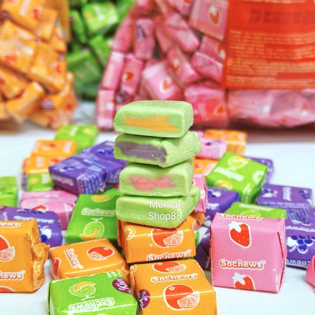 Sochews Melon Flavoured Chewy Candy / Gula-gula Kunyah Perisa Tembikai ...