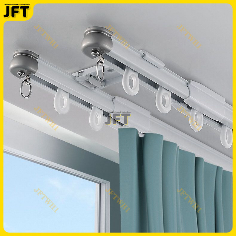 Curtain Guide Rail Telescopic Top Mounted Monorail Double Track Side ...