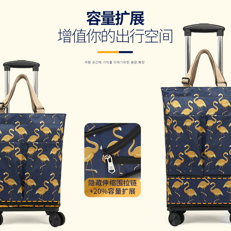 Telescopic Portable Trolley Shopping Bag Foldable Detachable Universal ...