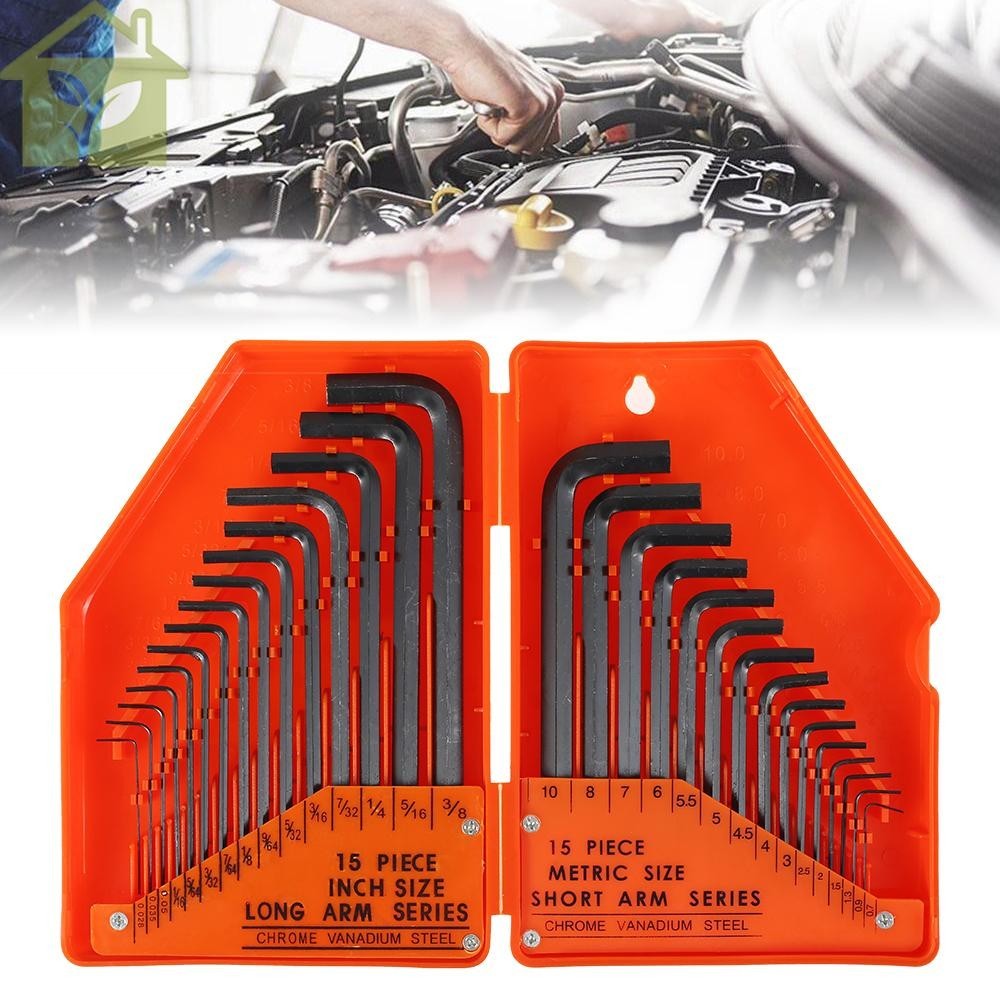 Metric Imperial Allen Wrench Set L Shape Ball End Hex Key Bike Repair Tools SHOPABC5898 | Shopee ...