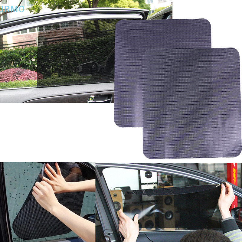 JRMO 2Pcs Car side window mesh film windshield net sun shade er UV ...