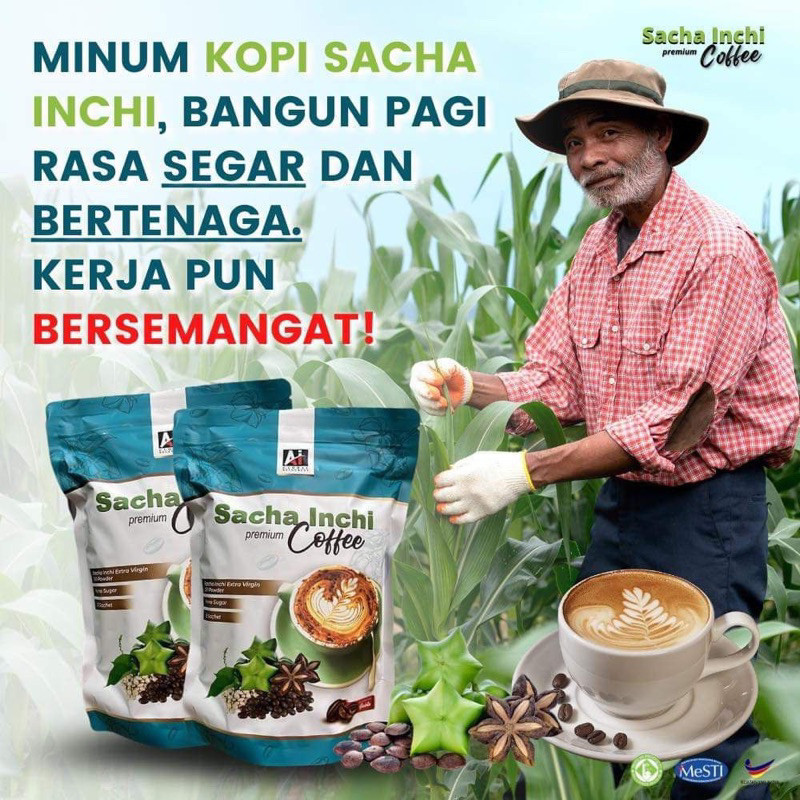 !️ KOPI SACHA INCHI / SACHA INCHI COFFEE PREMIX AI GLOBAL (25GRAM X ...