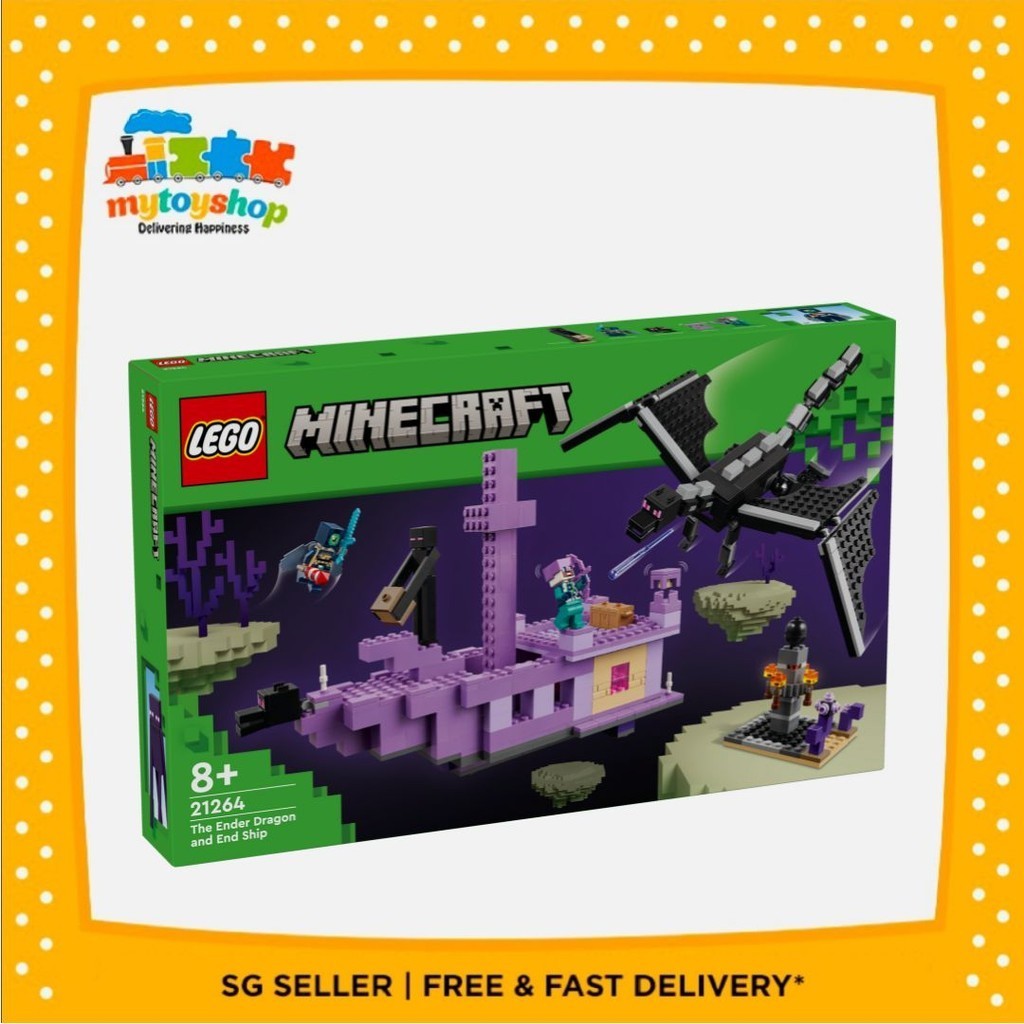 LEGO 21264 Minecraft The Ender Dragon and End Ship | Shopee Singapore