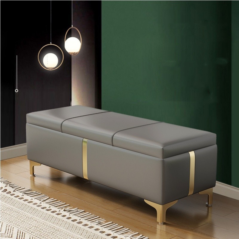 2024 Upgrade 80cm Leather Storage Bench Household Door Entry Shoe ...