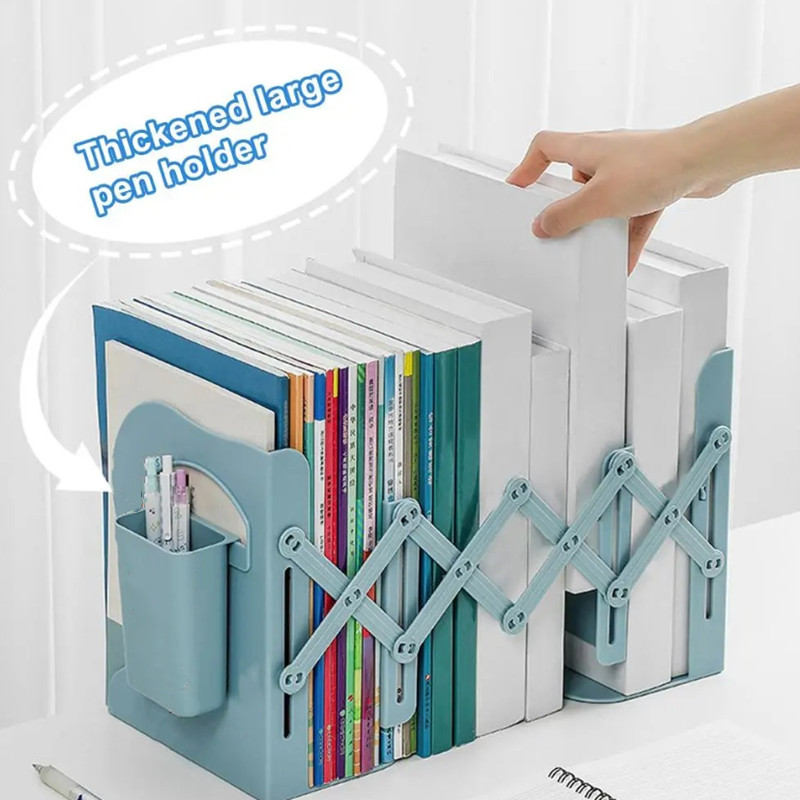 Retractable Expandable Foldable Adjustable Bookshelf Bookcase Book Clip ...
