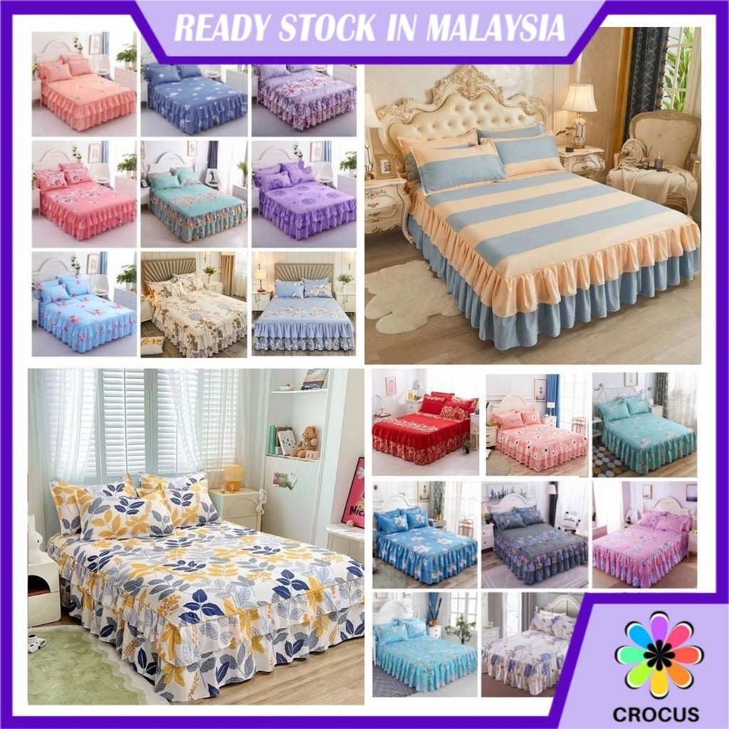 CROCUS_ 3-in-1 Set Queen size ROPOL CADAR bed Sheet /cadar queen ...