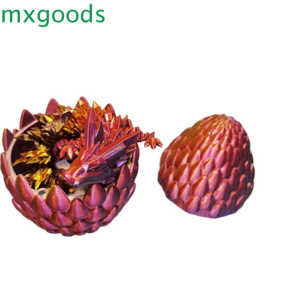 MXGOODS 3D Printed Crystal Dragon, Creative Dragon Egg 3D Articulated ...