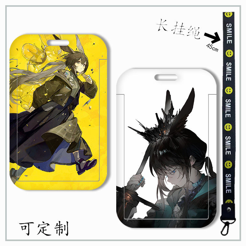 Arknights Amiya DIY Student Card Set Campus Card Bus Card Holder ...