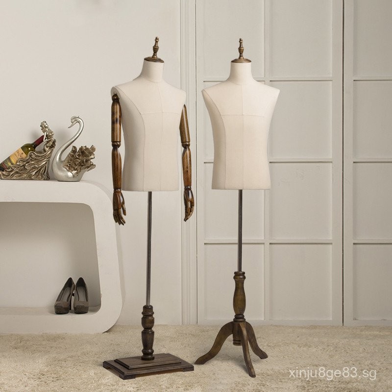 Thick Cloth-Wrapped Mannequin Half-Body Male Clothing Store Display ...