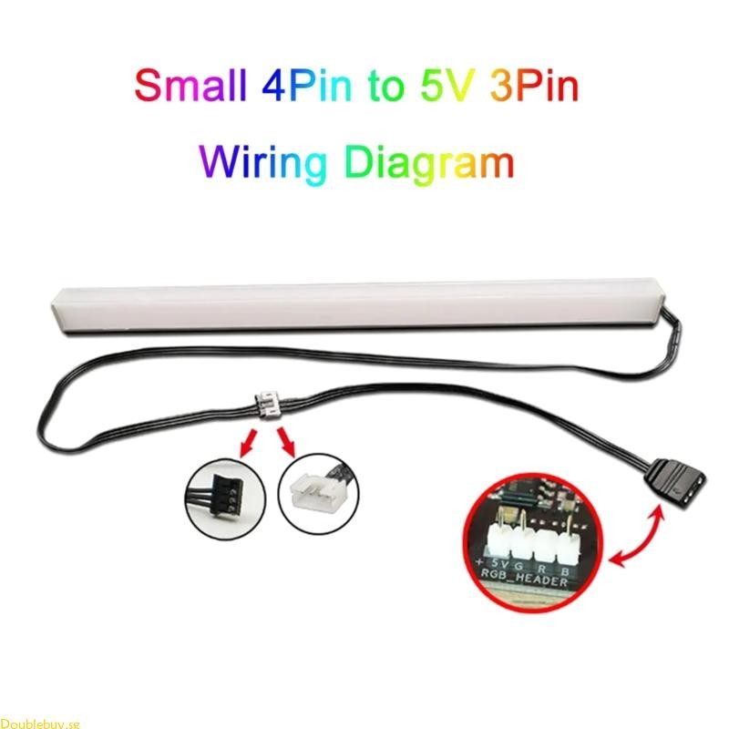 Doublebuy 4 Pin to 5V 3 Pin ARGB Conversion Cable ARGB Splitter Cable ...