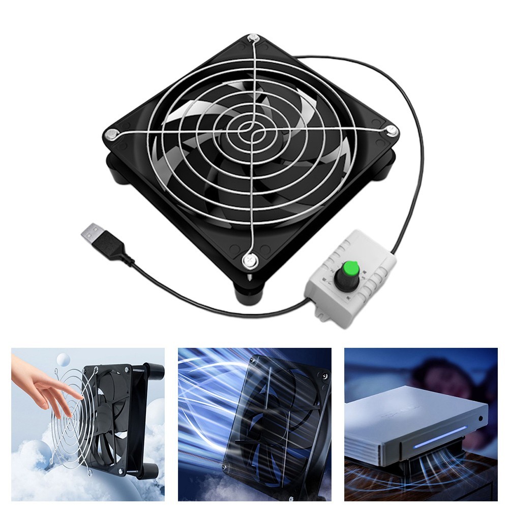 [ANME] 80mm DC 5V USB Router Cooling Fan DIY PC Cooler TV Box Wireless ...