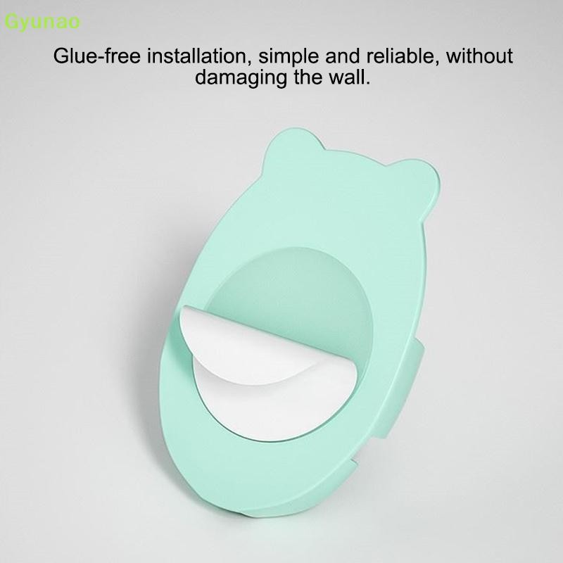 [Gyu] Wall Storage Hook Bear Plug Bracket Punch-free Power Plug Socket ...