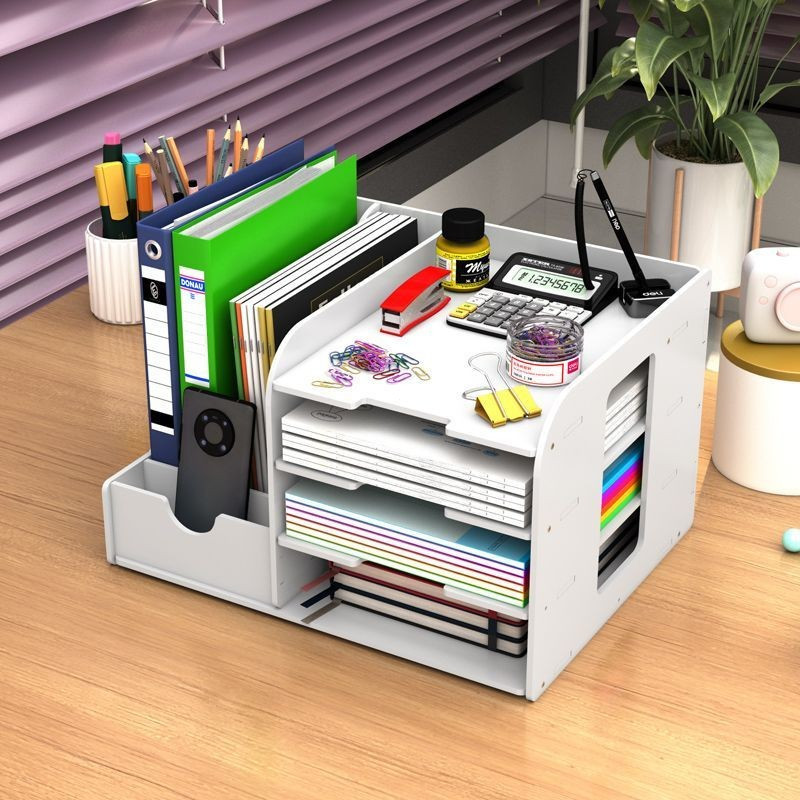 File Rack Desk Data Rack Office Rack Storage Box A4 Folder Frame Multi ...