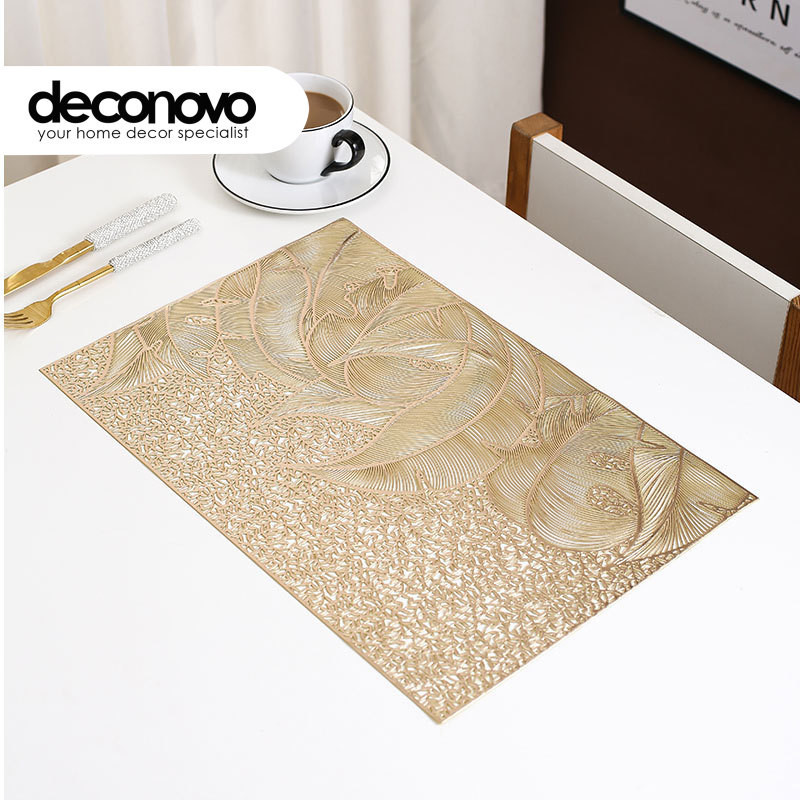 Plastic Waterproof Placemats for Dining Table Wipe Clean Washable ...
