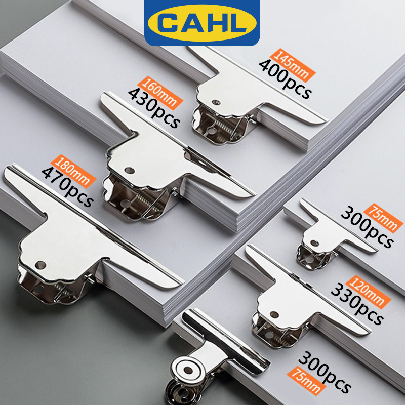 Muli-Size Large Metal Hinge Clips Silver Bull Binder Paper Clip Clamp ...