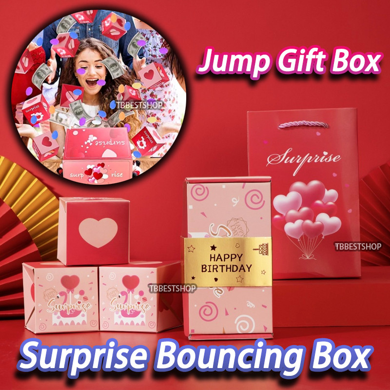 Gift Jumping Box Red Packet Box Folding Bounce Gift Box Red Envelope ...