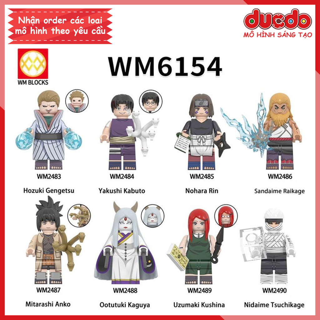 Minifigures of Naruto Nohara Rin Yakushi Kabuto Kushina characters ...