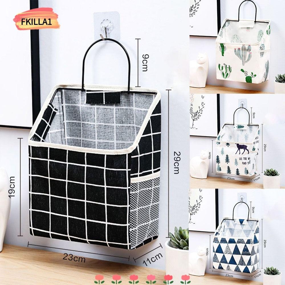 FKILLAONE Bedside Organizer, Waterproof with Hook Hanging Storage Bag ...