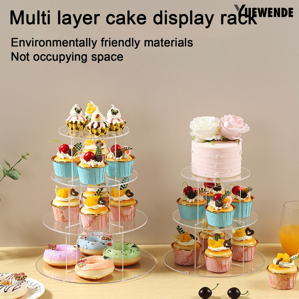 【YW】Round Cake Stand Transparent Multi-layer Simple Installation ...