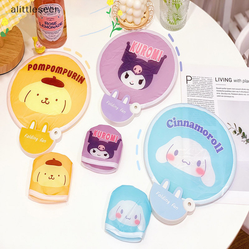 EE Summer Portable Handheld Fan Mini Round Fan With Storage Bag Cartoon ...