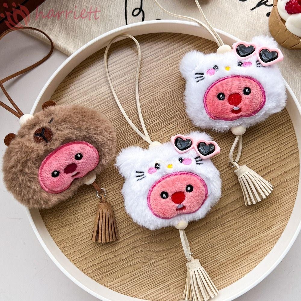 HARRIETT Little Beaver Keychain, Kawaii Anime Soft Loopy Plush Keychain ...