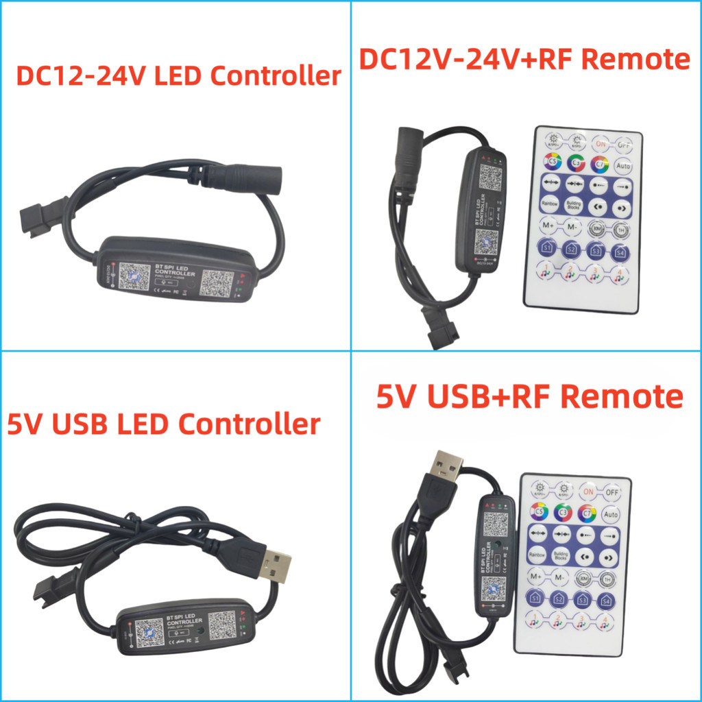 Led Pixel SPI Controller Music APP Control 12V-24V Pixel LED Strip ...