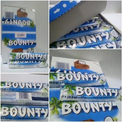 HITAM MERAH Chocolate bounty 57gram chocolate Milk Caramel Coconut ...